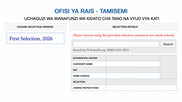 Waliochaguliwa Kidato Cha Tano 2026 | Form Five Selection PDF & Joining ...